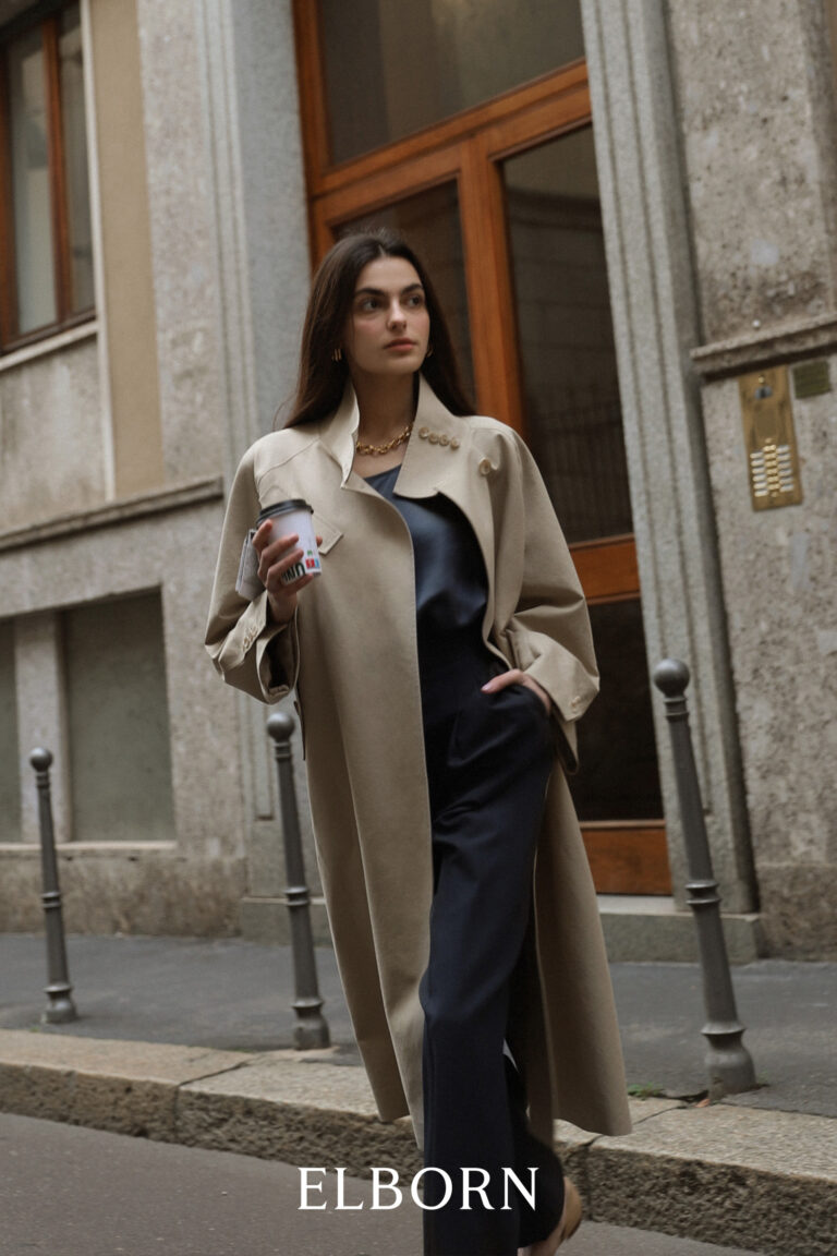 ELBORN繭形風衣外套 - Queenie Luxe